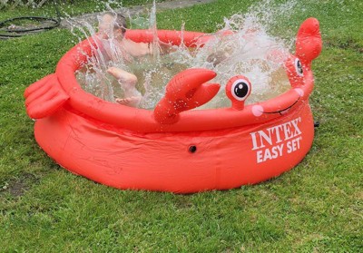 Intex 26100eh Happy Crab Easy Set 6ft X 20in Round Inflatable Ring ...