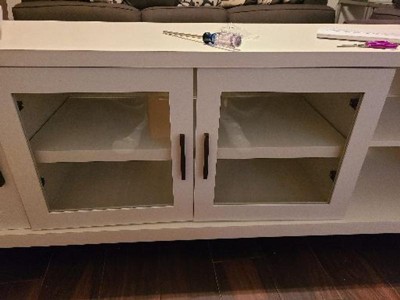 Storage Tv Stand For Tvs Up To 75" Weathered Pine - Threshold™ : Target