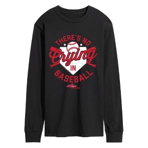 Men's - A League Of Their Own - There's No Crying In Baseball Red Long ...