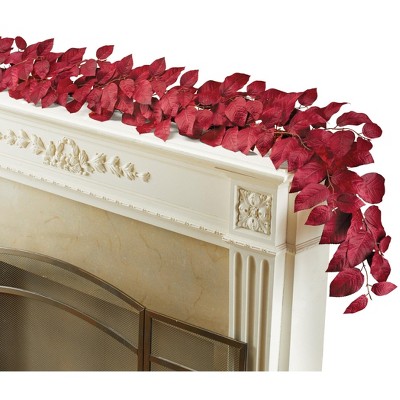 Collections Etc 5-foot Long Led Lighted Autumn Harvest Peony Garland ...