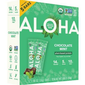 ALOHA Chocolate Mint Protein Bars - 9.88oz/15ct : Target