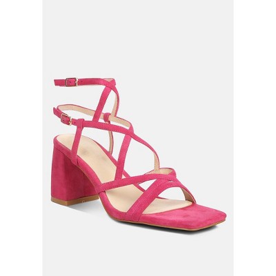Fiorella Fuchsia Strappy Block Heel Sandals : Target