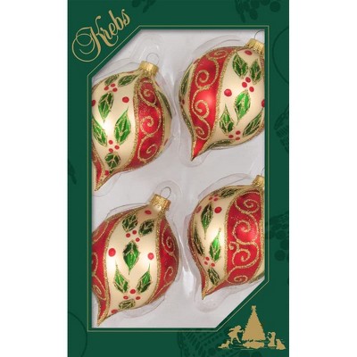 Christmas By Krebs - 67mm/2.625" Decorated Glass Balls Ornaments [4 ...