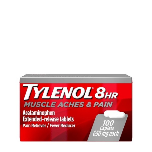 Tylenol 8 Hour Muscle Aches & Pain Tablets - Acetaminophen - 100ct : Target