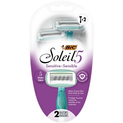 Bic Soleil Sensitive Advanced 5-blade Women's Disposable Razor - 2ct ...