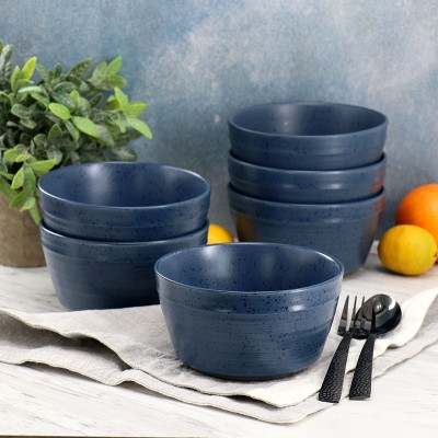 Gibson Milbrook 6 Piece 6 Inch Stoneware Cereal Bowl Set in Blue ...