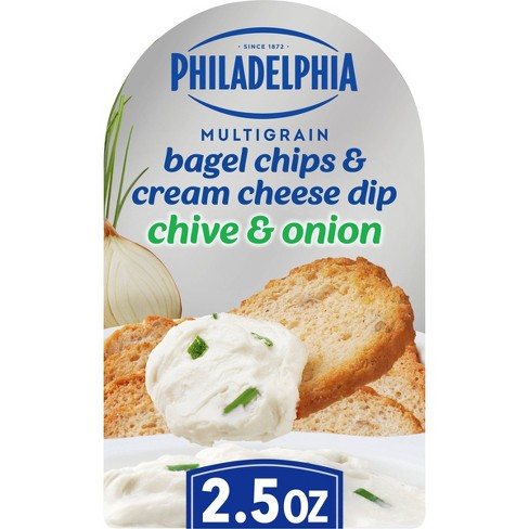 Philadelphia Multigrain Bagel Chips & Chive & Onion Cream Cheese Dip ...