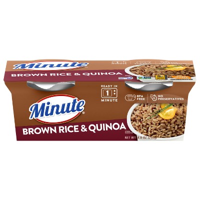 Minute Rice Gluten Free To Serve Brown Rice & Quinoa Cups -2ct : Target