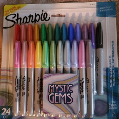 Sharpie 12pk Permanent Markers Mystic Gems Fine Tip Multicolored : Target