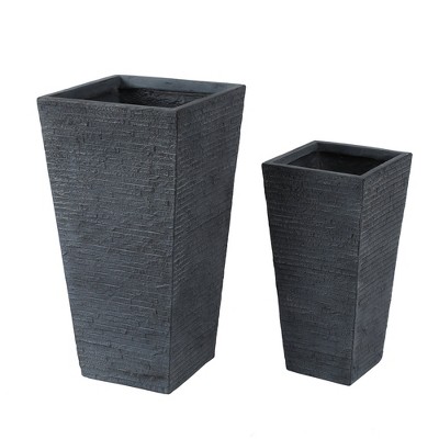 Luxenhome Set Of 2 White Octagon Mgo Planters : Target