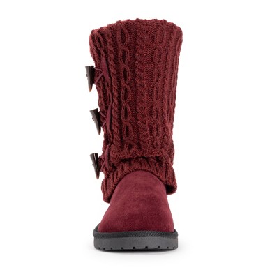 Essentials By Muk Luks Women's Cheryl Boots - Burgundy, 10 : Target