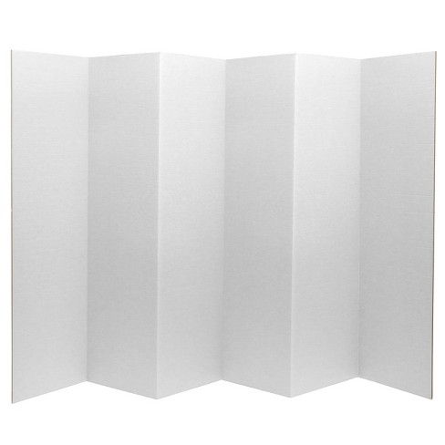 6" Cardboard Room Divider 6 Panel White - Oriental Furniture ...
