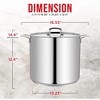 Bakken- Swiss Stockpot Brushed Stainless Steel Induction Pot With Lid ...