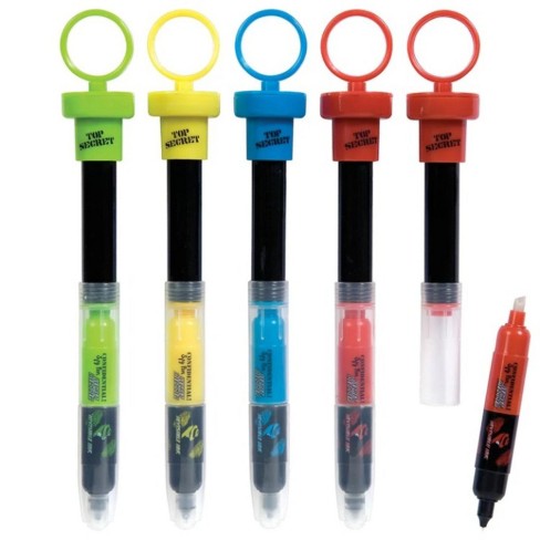Top Secret 5-in-1 Spy Pens (4 Pack) - Invisible Ink, Decoder, Magnifier ...