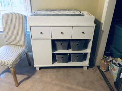 Storkcraft Modern 2 Drawer Dresser With Removable Changing Table Topper ...