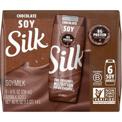 Silk Shelf-stable Chocolate Soy Milk - 6ct/8 Fl Oz Boxes : Target