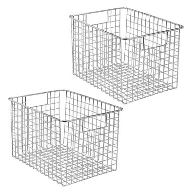 Mdesign Metal Wire Food Storage Organizer Bin Basket : Target
