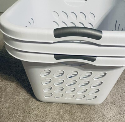 Sterilite 1.5 Bushel Ultra Square Laundry Basket, Plastic, Comfort ...