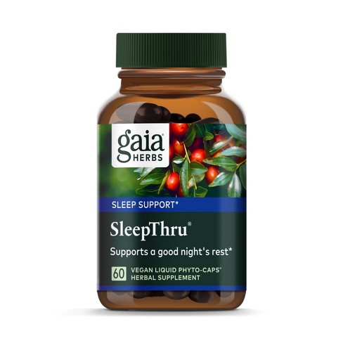 Gaia Herbs Sleepthru - Natural Sleep Support Supplement - 60 Vegan ...