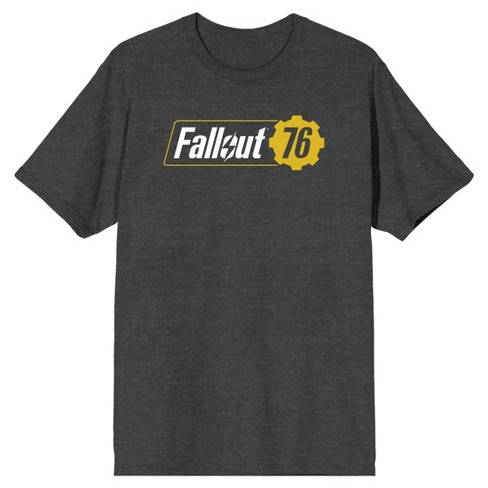Men's Charcoal Heather Graphic Tee, Fallout 76 Logo-xl : Target