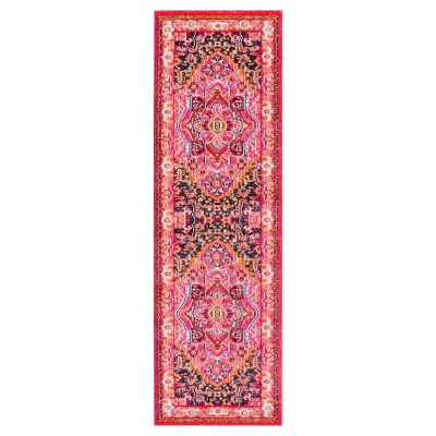 2'6"x8' Vintage Mackenzie Area Rug Orange - Nuloom : Target