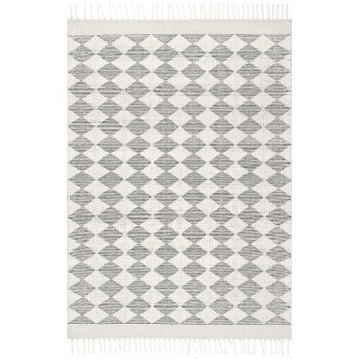 Arvin Olano X Rugsusa - Louie Diamond Checkerboard Jute Area Rug ...