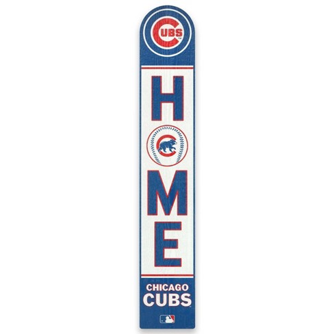 Mlb Chicago Cubs Home Vertical Porch Leaner Wood Wall Decor : Target