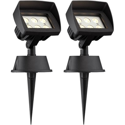 Super Duty Eastham 8" High Black Led Landscape Flood Lights Set Of 2 ...