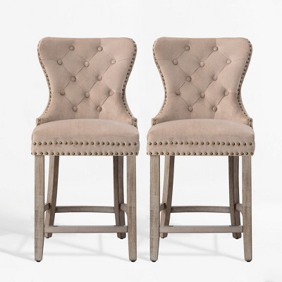 Livn Co. Mid-century Brown Faux Leather Counter Stool : Target