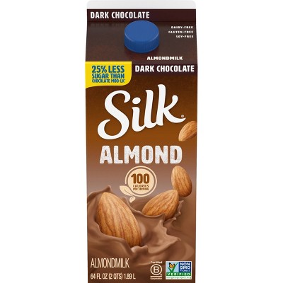 Silk Dark Chocolate Almond Milk - 0.5gal : Target