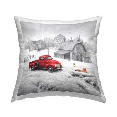 Stupell Industries Red Vintage Truck Farmland Barn : Target