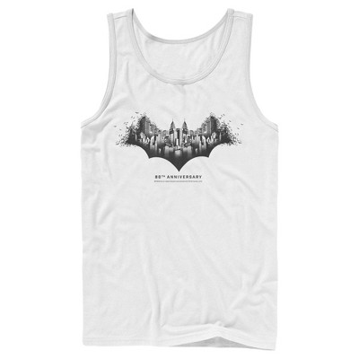 Men's The Batman Black And White Bat Logo T-shirt - White - Medium : Target