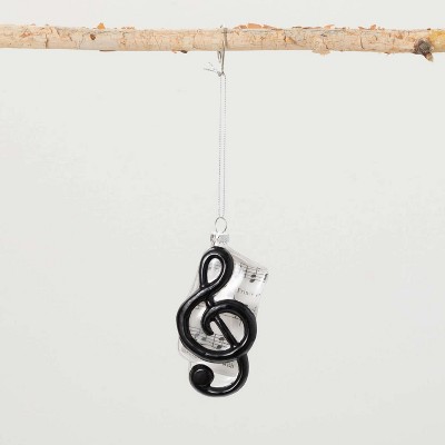 Glass Musical Note Ornament Multicolor 4"h Glass : Target