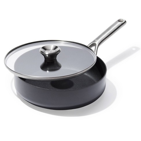 Oxo 9.5" Ceramic Pro Non-stick Skillet With Lid Gray: Dishwasher-safe ...