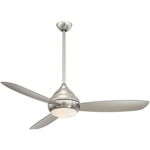 58" Minka Aire Modern Outdoor Ceiling Fan With Led Light Brushed Nickel ...
