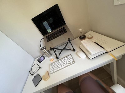 Paulo Wood Writing Desk With Drawer Weathered White - Threshold™ : Target