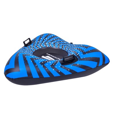 Pool Central 39" Inflatable Black And Blue Ride-on Pool Float Or Snow ...
