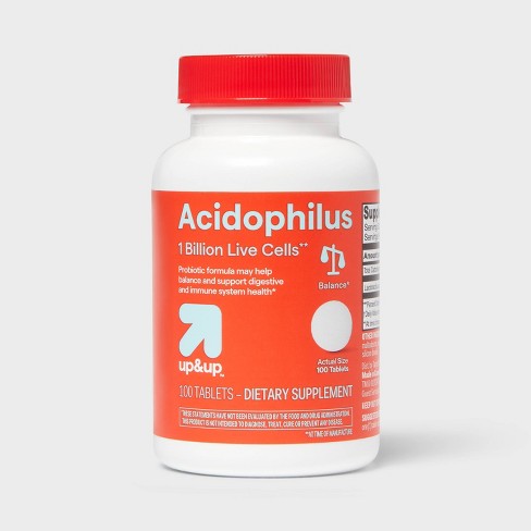 Acidophilus 1 Billion Active Cells Probiotic Tablets 100ct - Up&up ...