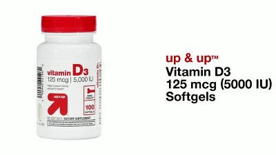 Vitamin D3 5000 Iu (125 Mcg) Bone Health And Immune Support Softgels ...