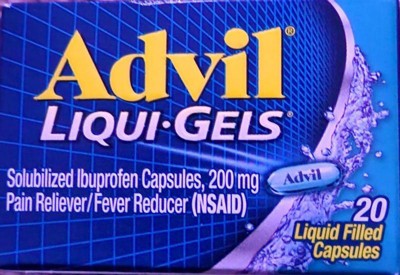 Advil Liqui-gels Pain Reliever/fever Reducer Liquid Filled Capsules ...
