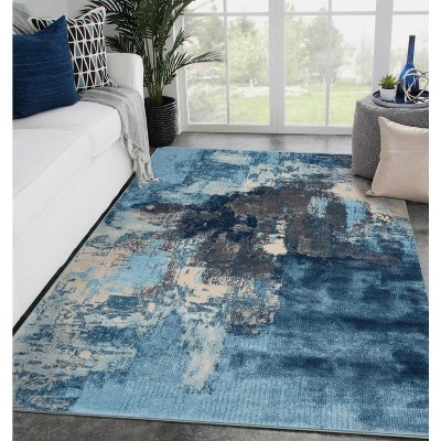 Luxe Weavers Abstract Modern Area Rug, Blue 4x5 : Target