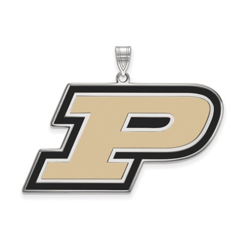 Black Bow Jewelry Sterling Silver Purdue Boilermakers Ncaa Extra Large ...