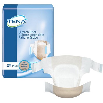 Tena Stretch Plus Incontinence Briefs, Moderate Absorbency, Unisex : Target