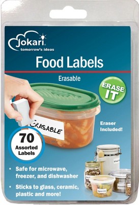 Jokari Erasable Food Labels Refill 2pk. Reusable, Freezer, Microwave ...