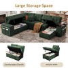 Dyonery 112" Modular Sectional Sleeper Sofa with Pull-Out Bed, 7-Seat L ...