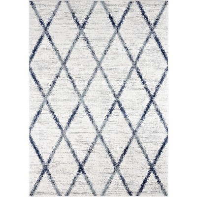 Luxe Weavers Geometric Diamond Ivory 8x10 Area Rug : Target