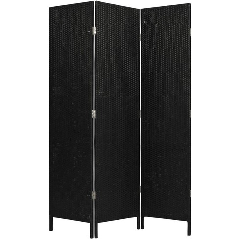 3 Panels Patio Outdoor Privacy Screen Room Divider Partition Black ...