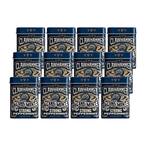 Clawhammer Organic Strong Peppermint Mints - Case Of 12/1.07 Oz : Target