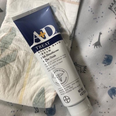 A+d Zinc Oxide Diaper Rash Cream - 4oz : Target