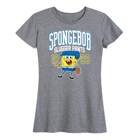 Women's Spongebob Squarepants Spongebob Slugger Pants Short Sleeve ...